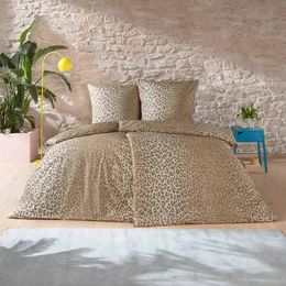 Bettw&auml;sche Estella "Lionel", 200, beige, B/L: 200cm x 220cm, 1 Stk., 2 Stk., Mako-Satin, B/L: 80cm x 80cm & 80cm x 80cm, 3 tlg., Mako-Satin, Obermaterial: 100% Baumwolle, Bettw&auml;sche, Bettw&auml;sche, Feinster Mako-Satin aus 100% Baumwolle