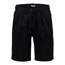 Shorts LINDBERGH "Performance-Shorts Relaxed Loose Fit", Herren, Gr. L, schwarz, Obermaterial: 75% Polyester, 22% Viskose, 3% Elasthan, relaxed fit, Hosen Shorts