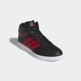 Sneaker adidas Sportswear "HOOPS 4.0 MID", Herren, Gr. 44, core schwarz, team victory rot, cloud wei&szlig;, Synthetik, Schuhe Sneaker