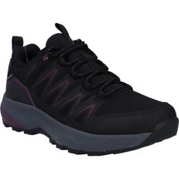 Wanderschuh Hi-Tec "Hi-Tec-Schuhe Stealth Low WP Frauen", Damen, Gr. 36, Normalschaft, schwarz, violett, TEXTIL/EVA, Schuhe Wanderschuh