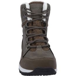 Wanderschuh Hi-Tec "Hi-Tec Stiefel Riva Mid Wp Frauen", Damen, Gr. 36, Normalschaft, beige, PU, Kunstfell, EVA, Gummi, Schuhe Wanderschuh