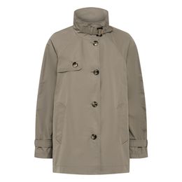Fuchs & Schmitt Outdoorjacke FUCHS SCHMITT, Damen, Gr. 50, taupe, Web, Obermaterial: 100% Polyester, unifarben, regular fit normal, hoch geschlossener Ausschnitt, mit Riegel abgesteppte Kante verstellbar, Jacken Outdoorjacke, Stehkragen mit Riegel, Regular Fit