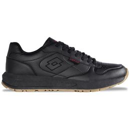 Sneaker Lotto, Herren, Gr. 45, schwarz, Synthetik, clean, Schuhe Sneaker, - mit Flexkerben f&uuml;r einen nat&uuml;rlichen Bewegungsablauf