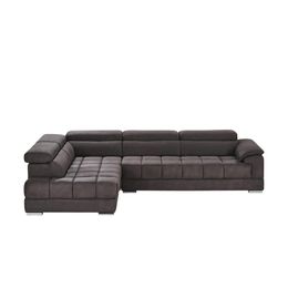 U.N.O uno Ecksofa Mikrofaser Isabeli &brvbar; grau &brvbar; Ma&szlig;e (cm): B: 299 H: 72 T: 211.0 &raquo; H&ouml;ffner