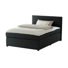 H&ouml;ffner Boxspringbett mit Matratze und Topper H3 Duke &brvbar; schwarz &brvbar; Ma&szlig;e (cm): B: 127 H: 104 &raquo; H&ouml;ffner