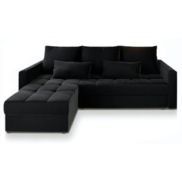 MASSENO Ecksofa mit Schlaffunktion Kos schwarz Ma&szlig;e (cm): B: 220 H: 85 &raquo; H&ouml;ffner