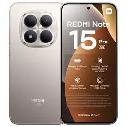 Xiaomi Smartphone "Redmi Note 15 Pro 5G 8+256", Energieeffizienz: B (A-G), titanium, 256 GB, Mobiltelefone