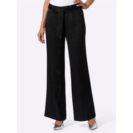 WITT Damen Marlene-Hose in Satin-Qualit&auml;t, schwarz, Gr&ouml;&szlig;e 23