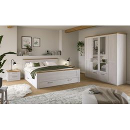 Schlafzimmer-Set Home Affaire "COSENZA, TOPSELLER, 4-teilig, Kleiderschrank, Bett & 2x Nachttische", sibiu l&auml;rche nachbildung, artisan eiche nachbildung, ohne Matratze, B/H: 180cm x 200cm, Schlafzimmerm&ouml;bel-Sets, Schlafzimmer, Schlafen, Set, Kombination, Bettanlage