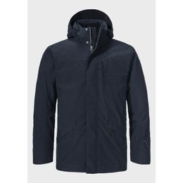 Sch&ouml;ffel Doppeljacke SCH&Ouml;FFEL "Urban 3in1 Parka Style Borkol MNS", Herren, Gr. 50, blau (8820, blau), Aussenjacke Oberstoff: Aussenseite: 100% Polyester; (Membran: Polyurethan); Futter: 100% Polyester; Futter: 100% Polyester Innenjacke Oberstoff: 100% Polyester; Futter: 100% Polyester; Wattierung: 100% Polyester, regular fit, hoch geschlossener Ausschnitt, Jacken