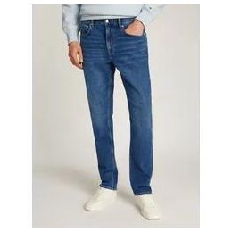Straight-Jeans Tommy Hilfiger, Herren, Gr. 31, L&auml;nge 34, blau (cobalt blau), Denim/Jeans, Obermaterial: 99% Baumwolle, 1% Elasthan, straight fit kn&ouml;chellang, Jeans Straight-Jeans, in blauer Waschung