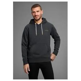 Kapuzensweatshirt DELMAO, Herren, Gr. XL, grau (anthrazit melange), Sweatware, Obermaterial: 60% Baumwolle, 40% Polyester, bedruckt, Sweatshirts