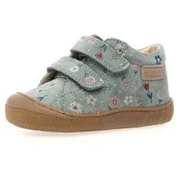 Lauflernschuh Naturino "Amur", Baby, Gr. 21, gr&uuml;n, Veloursleder, gebl&uuml;mt, Schuhe Lauflernschuh, Barfu&szlig;schuh, Klettschuh mit Blumenprint, Gr&ouml;&szlig;enschablone zum Download