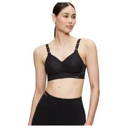 Sport-BH TRIACTION BY Triumph "Triaction Hybrid Lite P EX", Damen, Gr. 80, Cup D, schwarz, Single Jersey, Obermaterial: 46% Polyamid, 36% Polyester, 18% Elasthan (LYCRA), BHs Sport-BH, atmungsaktiv und extremer Halt