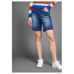 Jeansbermudas Kangaroos, Damen, Gr. 32, N-Gr, blau (dunkelblau us), Denim/Jeans, Obermaterial: 80% Baumwolle, 18% Polyester, 2% Elasthan, kurz, Jeans, High Waist