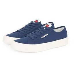 Tommy Hilfiger Sneaker TOMMY JEANS "TJM LACE UP CANVAS COLOR", Herren, Gr. 41, blau (royalblau), Textil, Schuhe Sneaker, Freizeitschuh, Halbschuh, Schn&uuml;rschuh mit Logo-Aufn&auml;her an der Zunge