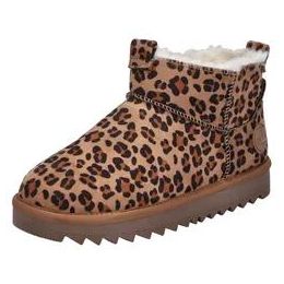 Winterboots Rieker, Damen, Gr. 40, leo, Textil, Veloursleder, Schuhe Winterboots, Plateauboots, Schlupfboots, Winterstiefelette mit Warmfutter