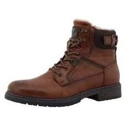 Winterboots Mustang SHOES "Marcas", Herren, Gr. 41, braun, Lederimitat, Basic, Schuhe Winterboots, Business Stiefel, Boots mit Warmfutter