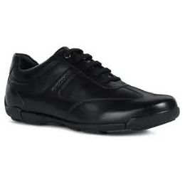 Sneaker Geox "Edgeware", Herren, Gr. 41, schwarz, Kalbsleder, unifarben, Schuhe Sneaker, Schnr&uuml;schuh, Business Schuh mit Lederfutter