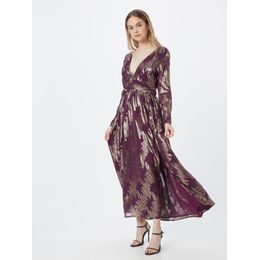 Warehouse Kleid Damen Gr&ouml;&szlig;e 38 gold / aubergine Winterkleid