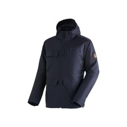 Funktionsjacke Maier Sports "WOUT", Herren, Gr. 48, blau (dunkelblau), 100% Polyester, Jacken Funktionsjacke, Herren Outdoor-Jacke, wind/wasserdicht, 2 RV-Taschen und Kapuze