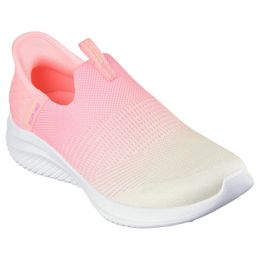 Slip-On Sneaker Skechers "ULTRA FLEX 3.0-BEAUTY BLEND", Damen, Gr. 35, gelb (apricot, hellgelb), Textil, Schuhe Slip-On Sneaker, Slipper, Freizeitschuh mit bequemer Air-Cooled Memory Foam