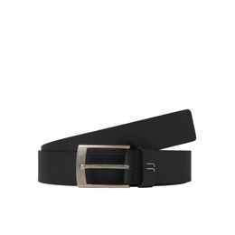 Jack & Jones Lederg&uuml;rtel JACK & JONES "JACDALLAS BELT NOOS", Herren, Gr. 80, schwarz, Leder, unifarben, G&uuml;rtel Lederg&uuml;rtel