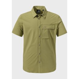 Sch&ouml;ffel Outdoorhemd SCH&Ouml;FFEL "Hiking Shirt Style Dooser MNS", Herren, Gr. 54, Normalgr&ouml;&szlig;en, gr&uuml;n (4605, gr&uuml;n), Oberstoff: 85% Polyester 15% Elasthan, V-Ausschnitt, Hemden Outdoorhemd