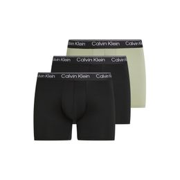 Boxer "BOXER BRIEF 3PK", Herren, Gr. S (48), b, beau bl, f mauve, saharah sn wbs, Jersey, Obermaterial: 88% Polyester, 12% Elasthan, Calvin Klein Underwear, k&ouml;rpernah, Unterhosen Boxer, mit l&auml;ngerem Bein & Logo-Elastikbund
