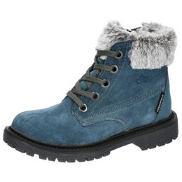 Winterstiefel Lico "Trendstiefel Asha", M&auml;dchen, Gr. 33, blau, Veloursleder, Schuhe Winterstiefel