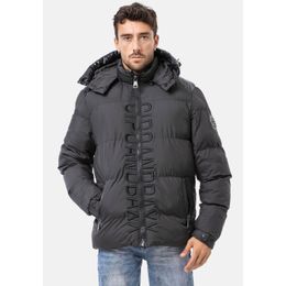 Cipo & Baxx Steppjacke CIPO & BAXX, Herren, Gr. M, schwarz, Web, Obermaterial: 100% Polyester, unifarben, Po-bedeckend, 1-Knopf-Manschette, Jacken Steppjacke