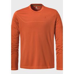 Sch&ouml;ffel Funktionsshirt SCH&Ouml;FFEL "Hiking CIRC Longsleeve Style Smue MNS", Herren, Gr. 48, rot (5805, rot), Oberstoff: 100% Polyester, Rundhals, Shirts Funktionsshirt