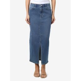 Jeansrock Noisy may "NMKATH NW SLIT MIDI SKIRT VI477MB NOOS", Damen, Gr. S (36), blau (medium blau denim), Denim/Jeans, Obermaterial: 99% Baumwolle, 1% Elasthan, unifarben, wadenlang, R&ouml;cke Jeansrock