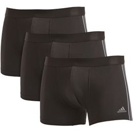Boxer adidas Sportswear "Active Flex Cotton", Herren, Gr. S, schwarz (000, schwarz), Obermaterial: 95% Baumwolle, 5% Elasthan, bedruckt, gestreift, unifarben, k&ouml;rpernah, Unterhosen Boxer, elastisch, ohne Eingriff, Cotton-Mix, weich