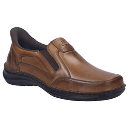 Slipper Josef Seibel "New Anvers 22", Herren, Gr. 41, braun (cognac), Leder, used, Schuhe Slipper, Anzugschuh, Komfortschuh in Weite K