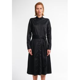 Hemdblusenkleid Eterna "REGULAR FIT", Damen, Gr. 34, Normalgr&ouml;&szlig;en, schwarz, 95% Baumwolle, 5% Elasthan, normal, Kleider Hemdblusenkleid