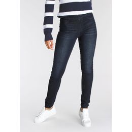 Jeansjeggings Arizona "mit leichtem Thermo Effekt", Damen, Gr. 52, N-Gr, blau (rinsed), Denim/Jeans, Obermaterial: 72% Baumwolle, 26% Polyester, 2% Elasthan, Basic, skinny fit lang, Jeans Jeansjeggings, extra-eng geschnitten, hohe Leibh&ouml;he, mit Coinpocket