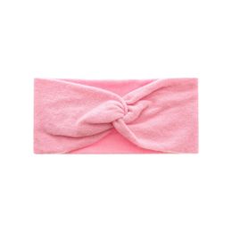 Stirnband Zwillingsherz "Classic", Damen, melange pink, Strick, Kaschmir, M&uuml;tzen Stirnband, Knoten vorn, Cashmere, Feinstrick
