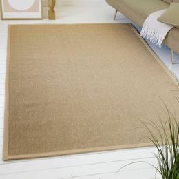 Teppich OTTO HOME "Liora, Juteteppich, auch als L&auml;ufer erh&auml;ltlich", braun, B:140cm H:5mm L:200cm, Jute, Teppiche, Teppich, Flachgewebe, 100% Natur Jute, eingefasst, Wohnzimmer, Schlafzimmer