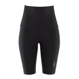 Shorts WINSHAPE "Functional Comfort HWL412C", Damen, Gr. S, Normalgr&ouml;&szlig;en, schwarz, 85% Polyester, 15% Elasthan, Hosen Shorts, High Waist Biker Shorts