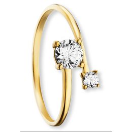 Goldring ONE ELEMENT "Zirkonia Ring aus 333 Gelbgold" Gr. 59, gold, Fingerringe, Damen, 59,mit Zirkonia, Gelbgold 333, Goldring
