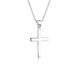 Kette mit Anh&auml;nger Elli "Halskette Kreuz Symbol Religion 925 Silber" Gr. 55, silber, Halsketten, Damen, 55, ohne Stein, Silber 925 (Sterlingsilber), Kette mit Anh&auml;nger