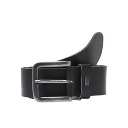 Jack & Jones Lederg&uuml;rtel JACK & JONES "JACFLAG LEATHER BELT 4 CM NOOS", Herren, Gr. 80, schwarz, B&uuml;ffelleder, unifarben, G&uuml;rtel Lederg&uuml;rtel