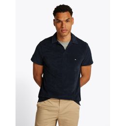 Poloshirt Tommy Hilfiger "TOWELLING REG POLO", Herren, Gr. M, blau (desert sky), Jersey, Obermaterial: 77% Baumwolle, 23% Polyester, regular fit, Shirts Poloshirt