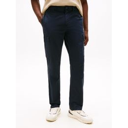 Cargohose Tommy Hilfiger "DENTON LW TWILL", Herren, Gr. 30, L&auml;nge 32, blau (desert sky), Twill, Obermaterial: 100% Baumwolle, straight fit normal, Hosen Cargohose, Straight Fit, Baumwolle