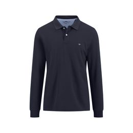 Langarmshirt Fynch-Hatton, Herren, Gr. S, blau (navy), Jersey, Obermaterial: 100% Baumwolle, bestickt, unifarben, regular fit taillenbedeckt, Rundhals, B&uuml;ndchen, Shirts Langarmshirt, mit Logo Stickerei