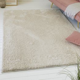 Hochflor-Teppich OTTO HOME "Nickolas, auch als L&auml;ufer erh&auml;ltlich", beige (creme), B:200cm H:30mm L:290cm, Polypropylen, Teppiche, Hochflor-Teppich, Langflor, Shaggy, weicher Hochflor, uni farben, mit Glanz, Wohnzimmer