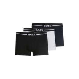 Trunk BOSS "Trunk 3P Bold", Herren, Gr. S (48), bunt (open_miscellaneous984), Jersey, Obermaterial: 95% Baumwolle, 5% Elasthan, unifarben, k&ouml;rpernah, Unterhosen Trunk