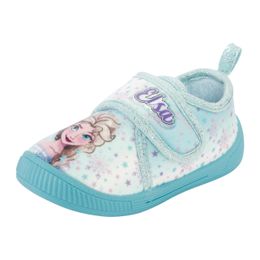 Hausschuh Disney "FROZEN", M&auml;dchen, Gr. 22, lt blau, Textil, Schuhe Hausschuh, super weiche, flexible Sohle