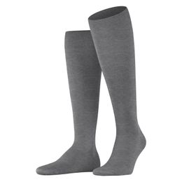 Kniestr&uuml;mpfe Falke "ClimaWool", Herren, Gr. 47-48, grau (light graumeliert), Materialmix, unifarben, normal, Socken Kniestr&uuml;mpfe, aus klimaregulierender Wolle-Lyocell Mischung atmungsaktiv